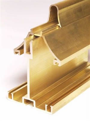 Extruded Brass Decorative Profiles Solid Brass Sections Extrusion