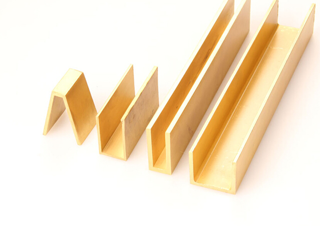 Brass C Channel Sizes Brass Extruding H channel Copper Brass U Channel