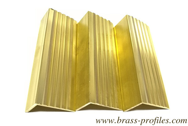 Decorative Brass Stair Nosing Profile for Marble Edge Brass Antislip Stair